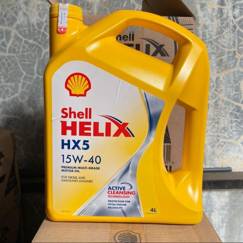 Jual OLI SHELL HX5 HELIX 15W-40 4LITER UNTUK MOBIL ORIGINAL SHELL ...