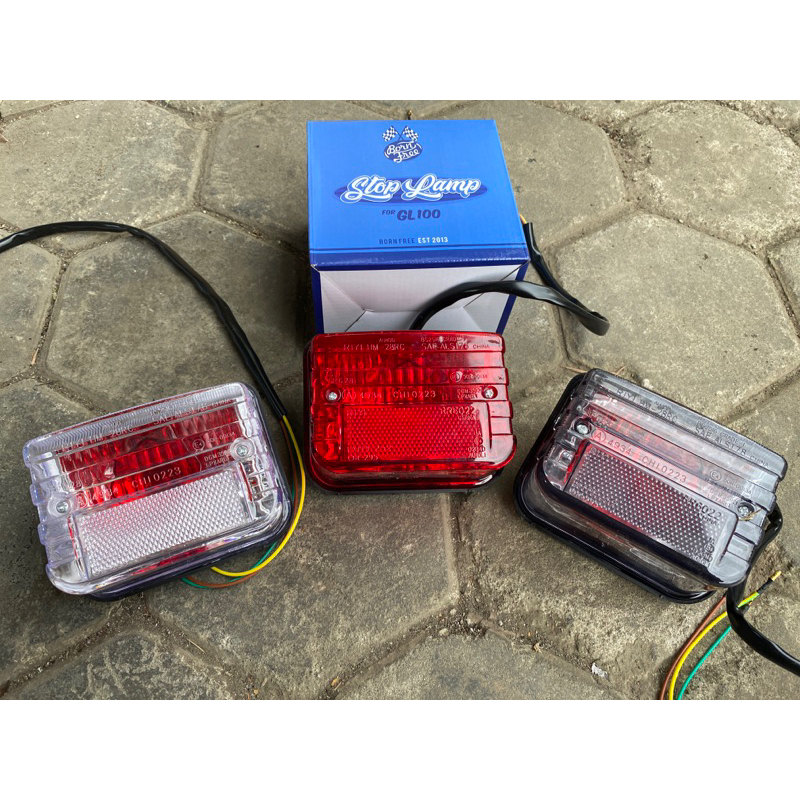 Jual Stoplamp GL100 Stoplamp GL 100 Merah Bening Smoke Import Born Free ...
