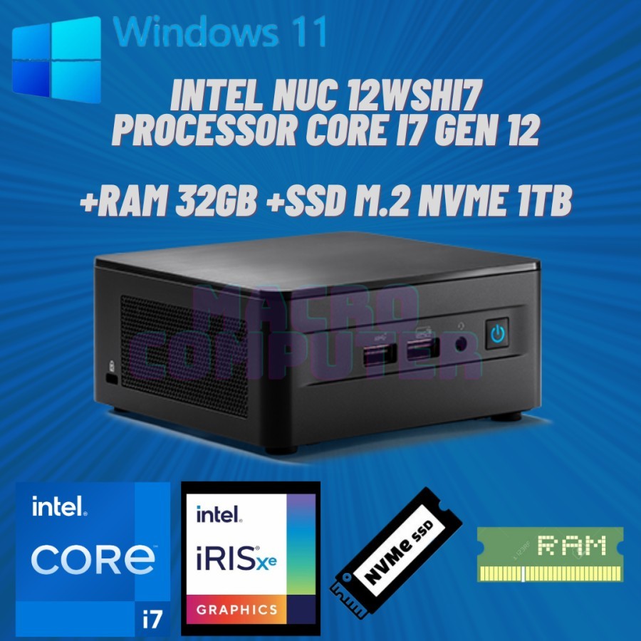 Jual MINI PC INTEL NUC i7 GEN 12 FULLSET WIN11 +RAM +SSD | INTEL NUC12WSHI7 NUC 12WSHI7 | Shopee ...