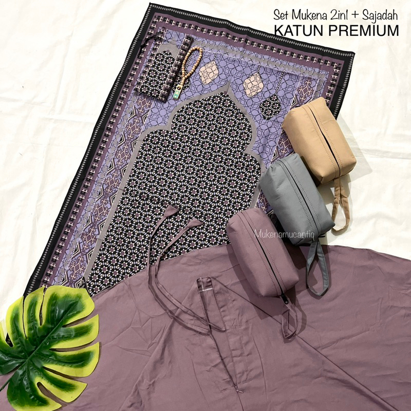 Jual Full Set Mukena Travel Katun Mikro Premium 2in1 + Sajadah ...