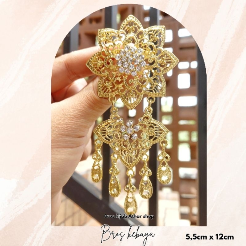 Jual Bros Kebaya Gold Emas Kutubaru 2 Dan 3 Susun Bross Pengantin ...