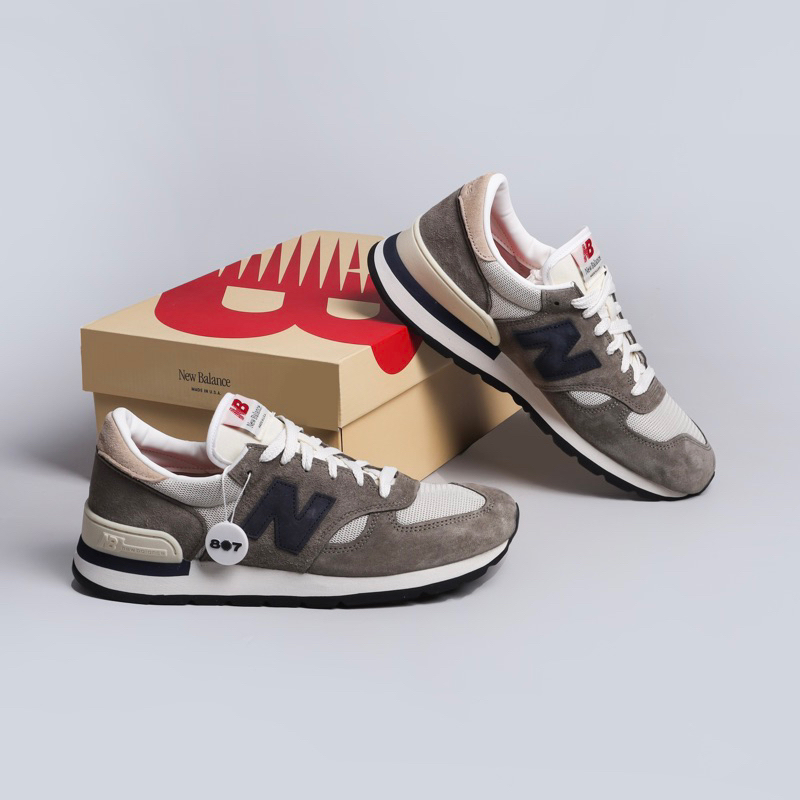 Jual New Balance 990 V1 MiUSA Grey Blue | Shopee Indonesia
