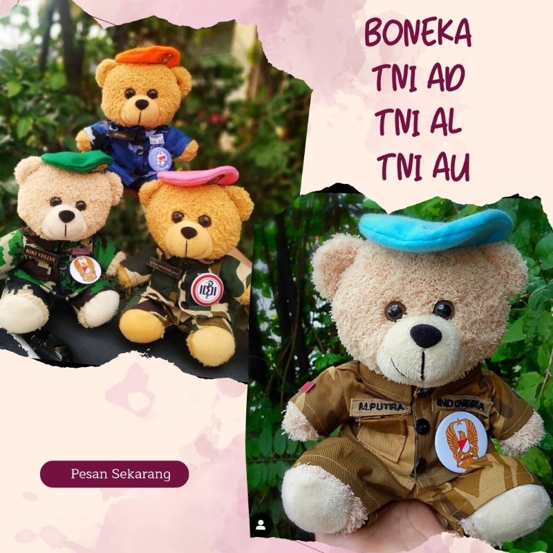 Jual Boneka Profesi Seragam TNI POLRI / Boneka Tentara Angkatan Darat ...