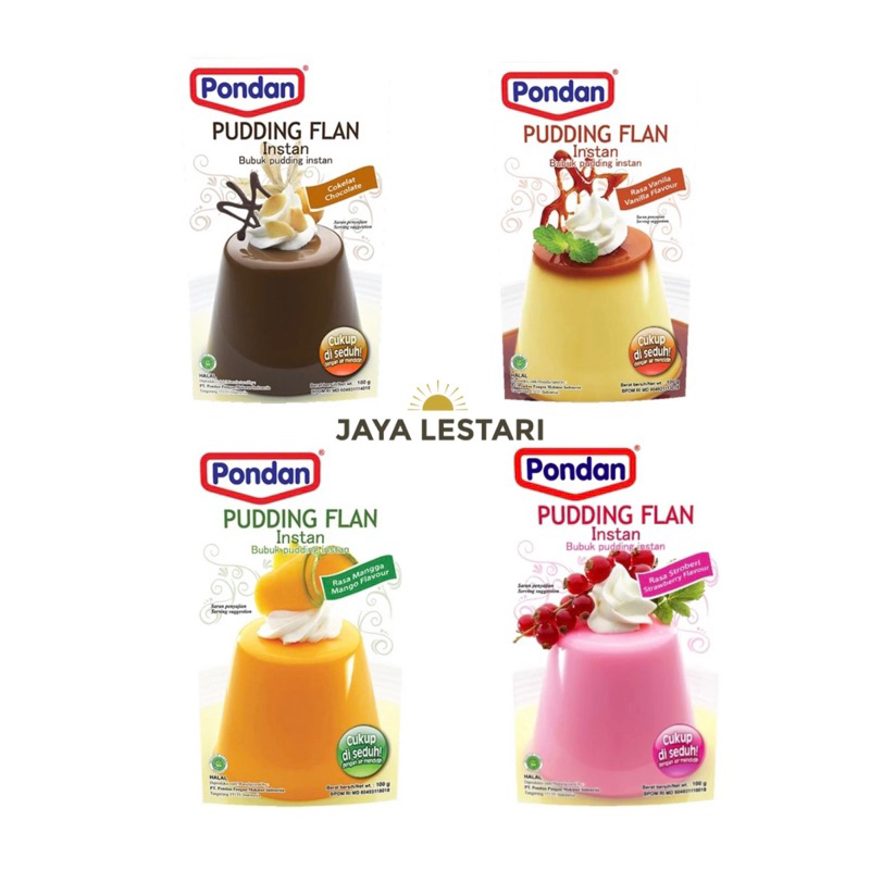 Jual Pondan Pudding Flan Instan Pouch (100g) (3 Varian Rasa) | Shopee ...