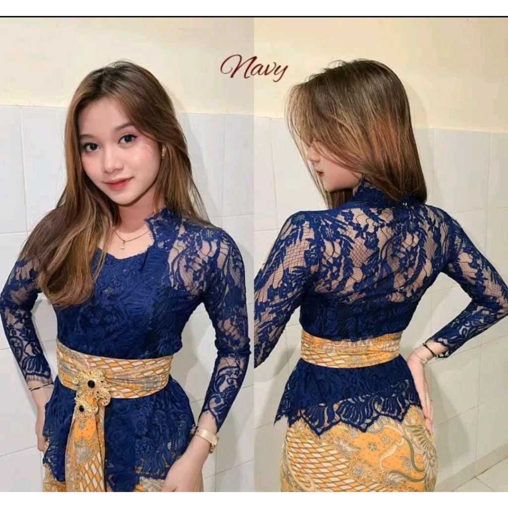 Jual (TERLARIS) Kebaya Brokat bali Sofia, Atasan Kebaya kutu baru, Kebaya borkat Bali tanpa ...