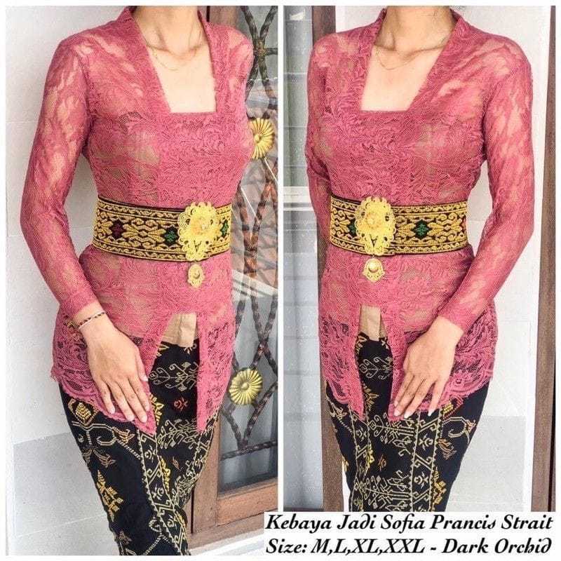 Jual (TERLARIS) Kebaya Brokat bali Sofia, Atasan Kebaya kutu baru, Kebaya borkat Bali tanpa ...