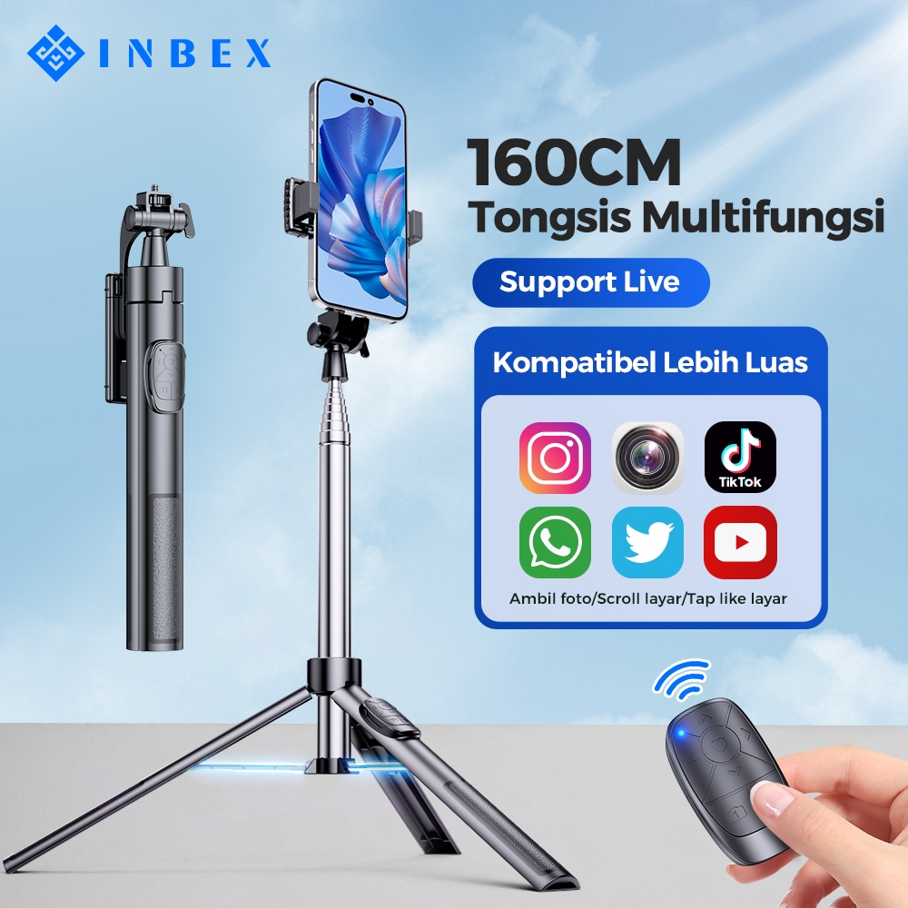 Jual Inbex Ib 3 Tongsis Tripod Bluetooth Remote Self Stick Hp Handphone