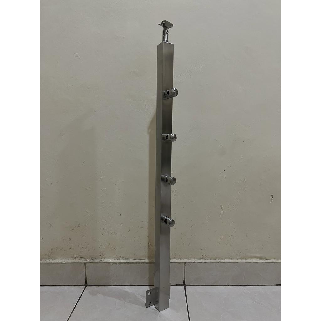 Jual Tiang Railing Tangga Stainless P-01 SUS 304 Doff Tapak Samping ...