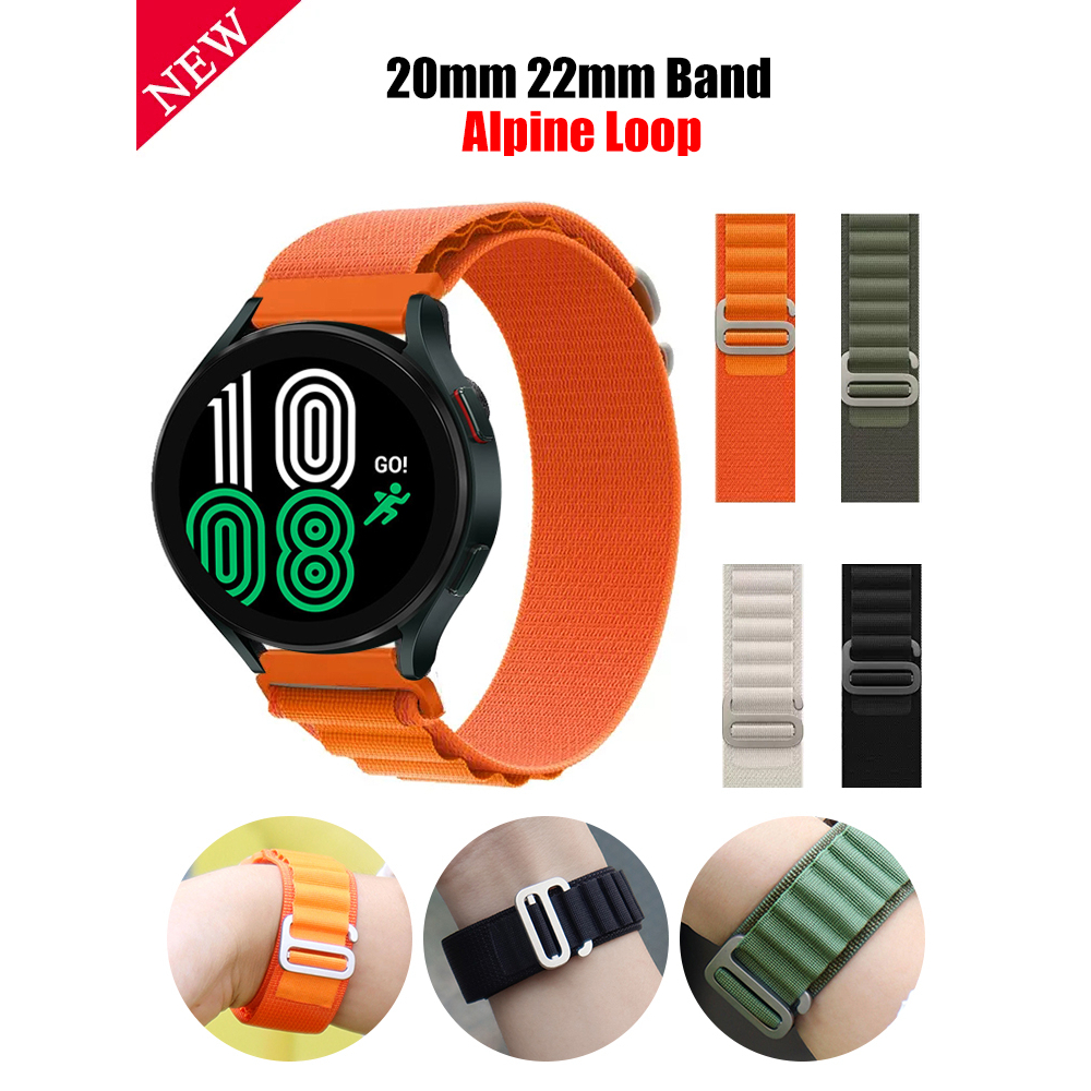 Jual Strap Alpine Loop Nylon Bracelet Belt 20 mm 22mm for Samsung ...