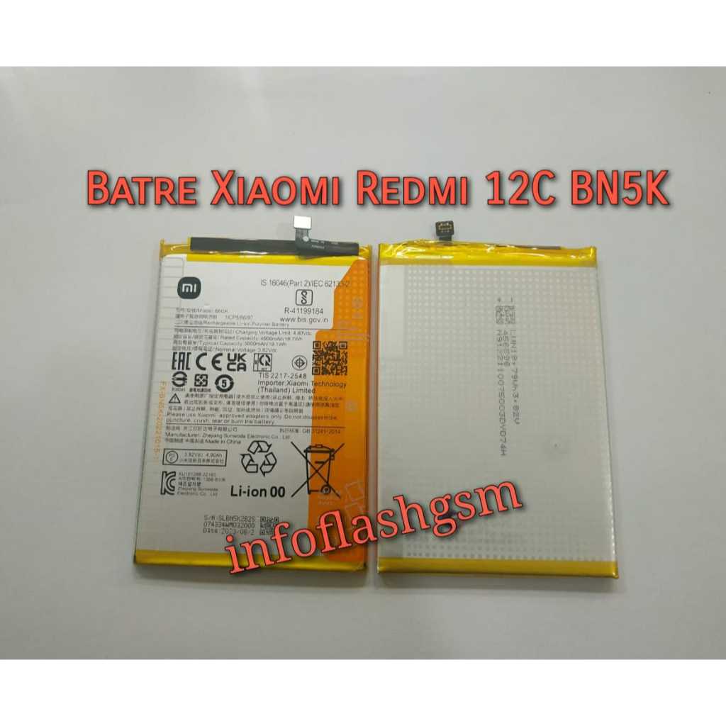 Jual Batre Baterai Battery Xiaomi Redmi 12C BN5K | Shopee Indonesia
