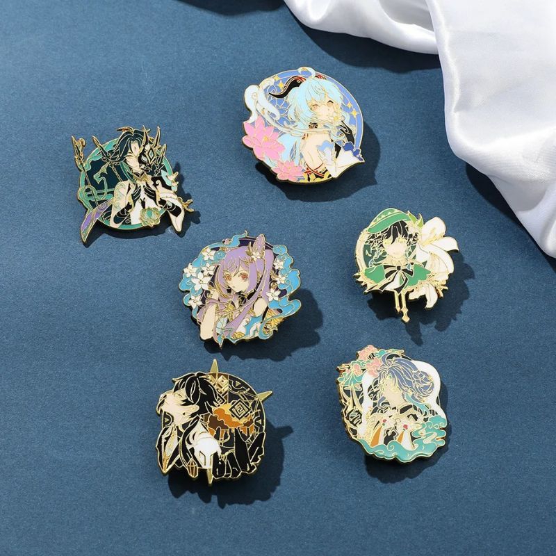 Jual genshin impact enamel pin besar bros | Shopee Indonesia