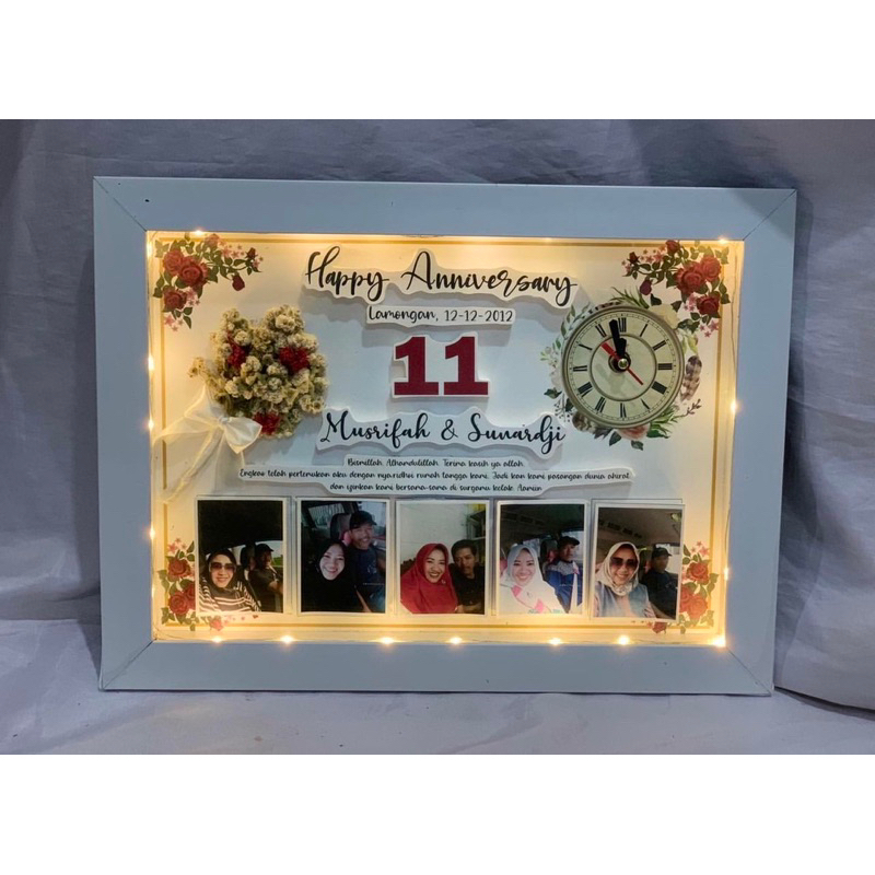 Jual flower in frame kado hadiah anniversary 40 cm x 30 cm | Shopee ...