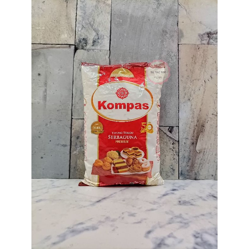 Jual Tepung Terigu Kompas Serbaguna 1kg / Tepung Protein Sedang Premium ...