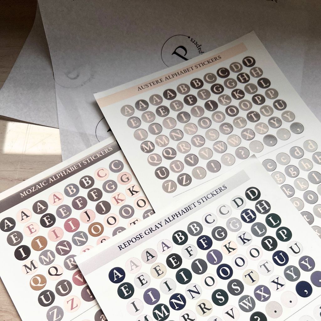 Jual Sticker Alphabet Stiker Huruf DIY Journal Scrapbook Aesthetic ...