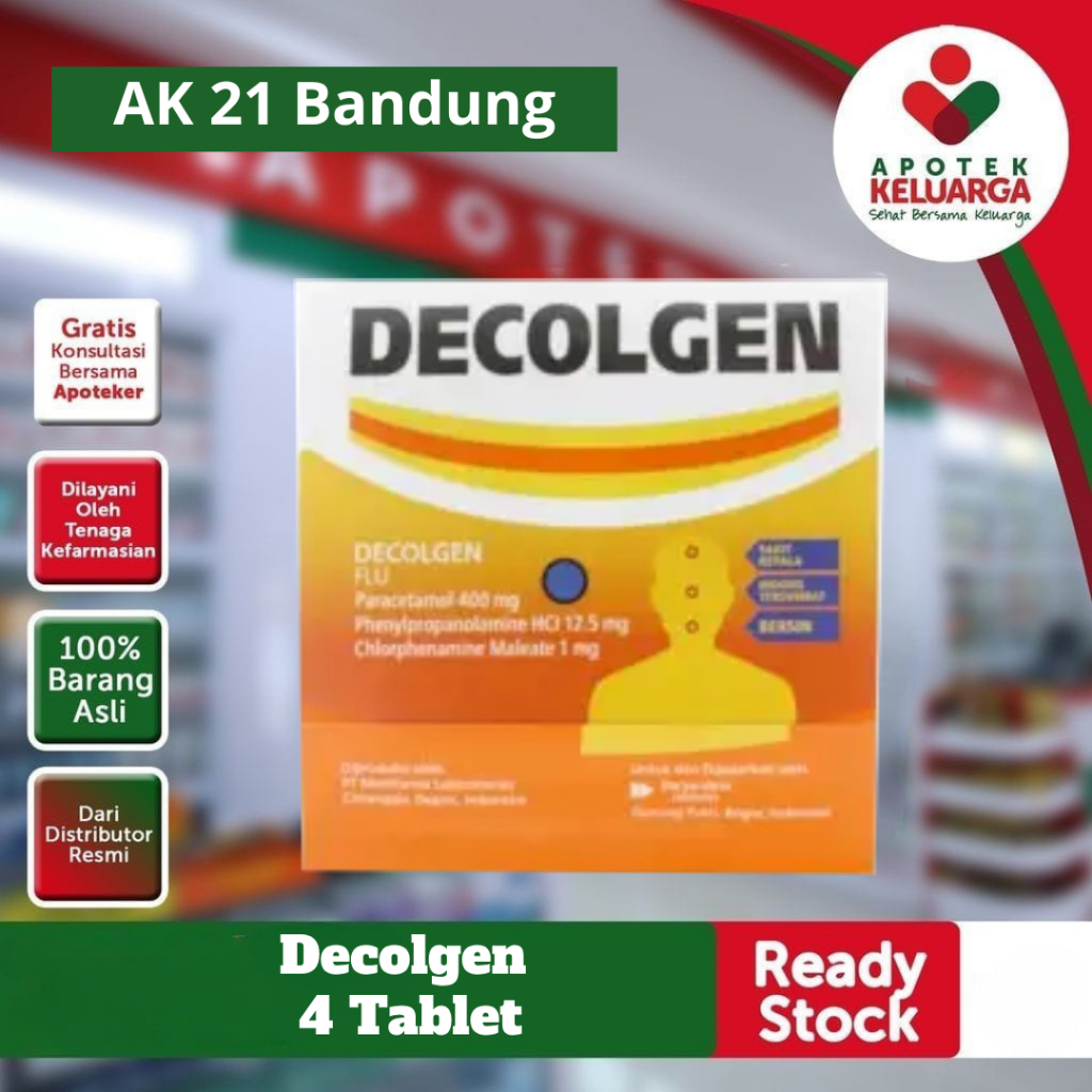 Jual Decolgen 4 Tablet / meredakan gejala flu seperti sakit kepala ...