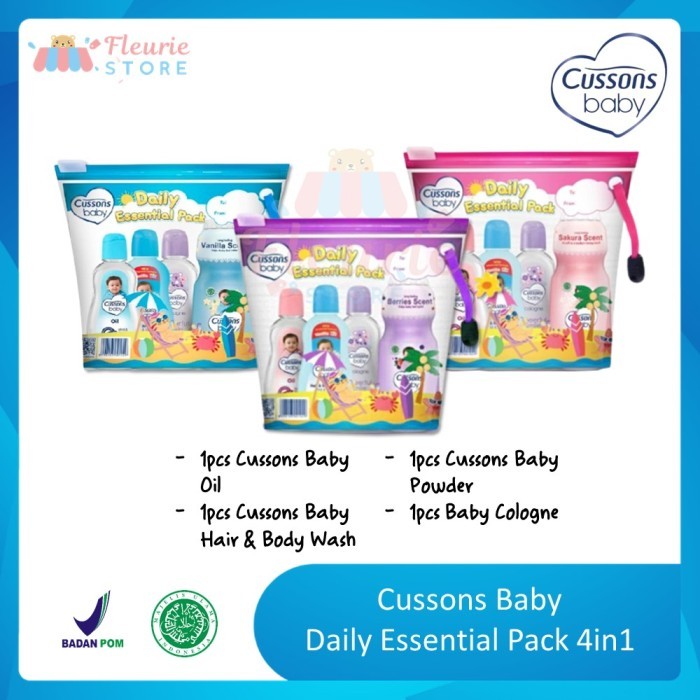 Jual Cussons Baby Bundling Mini Bag Gift Set 4in1 (Pink/Biru/Ungu ...