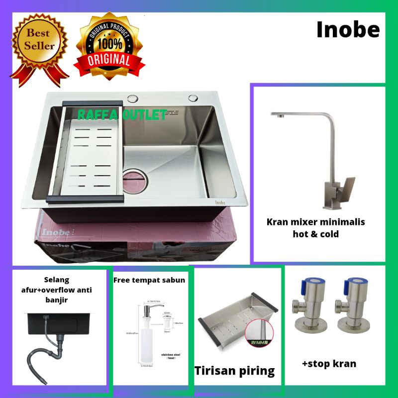 Jual kitchen sink inobe 6045 stainless stell 304 minimalis | Shopee ...