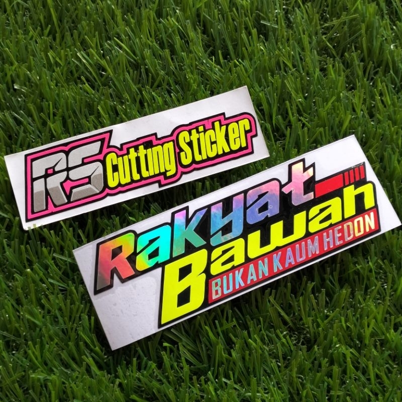 Jual sticker kata-kata rakyat bawah bukan kaum hedon sticker cutting ...