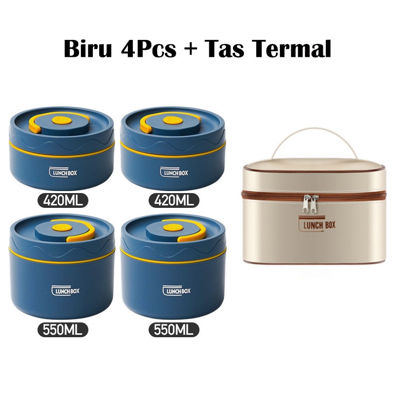 Jual Kotak Makan Siang Bento Portabel Tahan Bocor Stainless Lunch Box ...