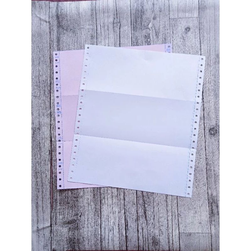 Jual continuous form rangkap 2 bagi 3 kertas ncr 2ply di Bagi 3 isi 500 ...