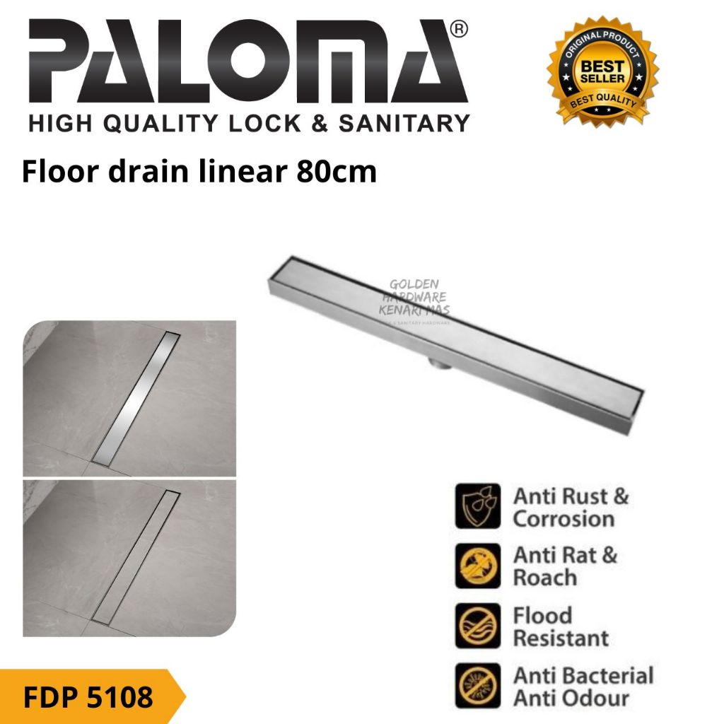 Jual PALOMA FDP 5108 Saringan Got Kamar Mandi Anti Bau Floor Drain Anti ...