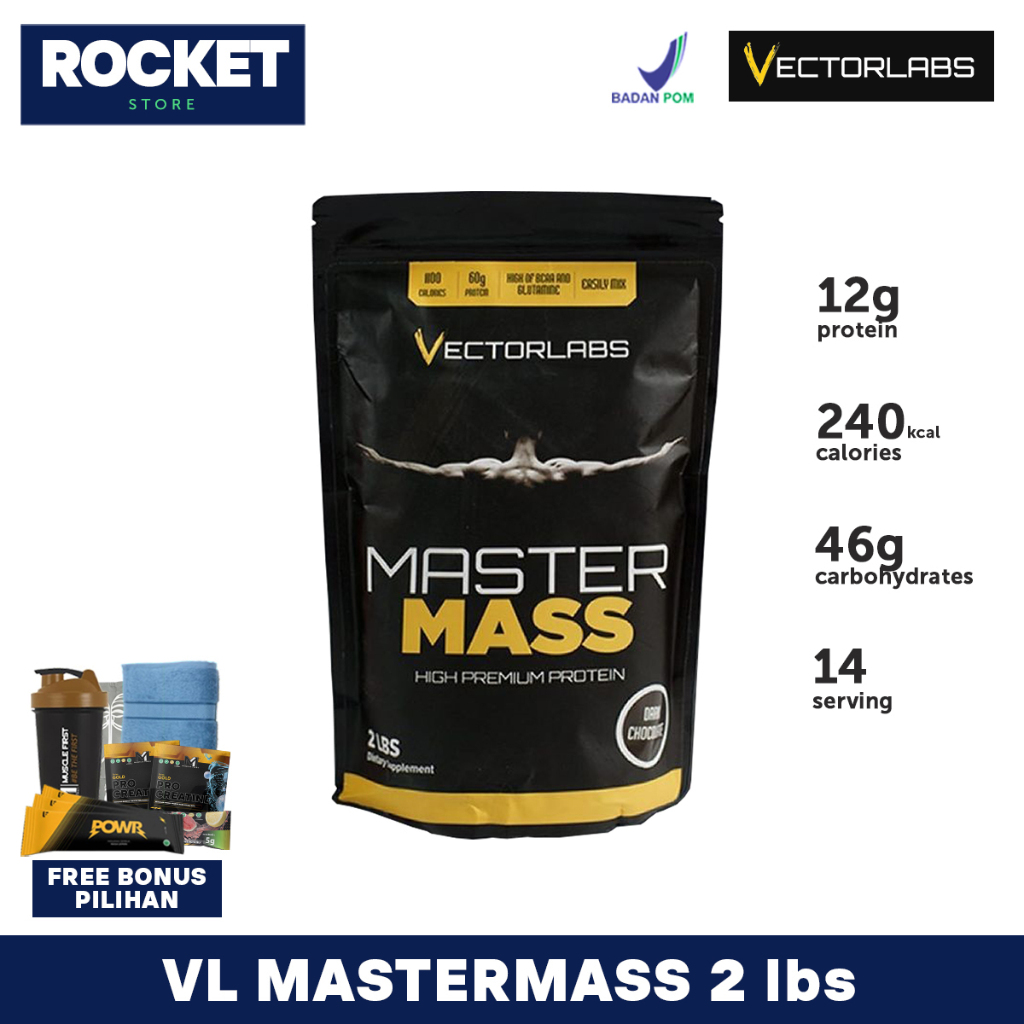 Jual Vectorlabs MasterMass 2 lbs 900 gr - Master Mass Susu Gainer 2lbs 2 lb | Shopee Indonesia