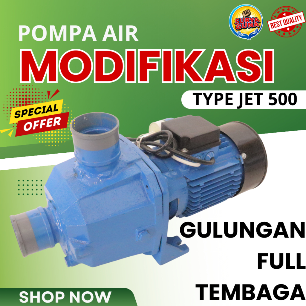 Jual Pompa air rakitan Surya Guna tipe JET 500 untuk isi kolam ikan ...