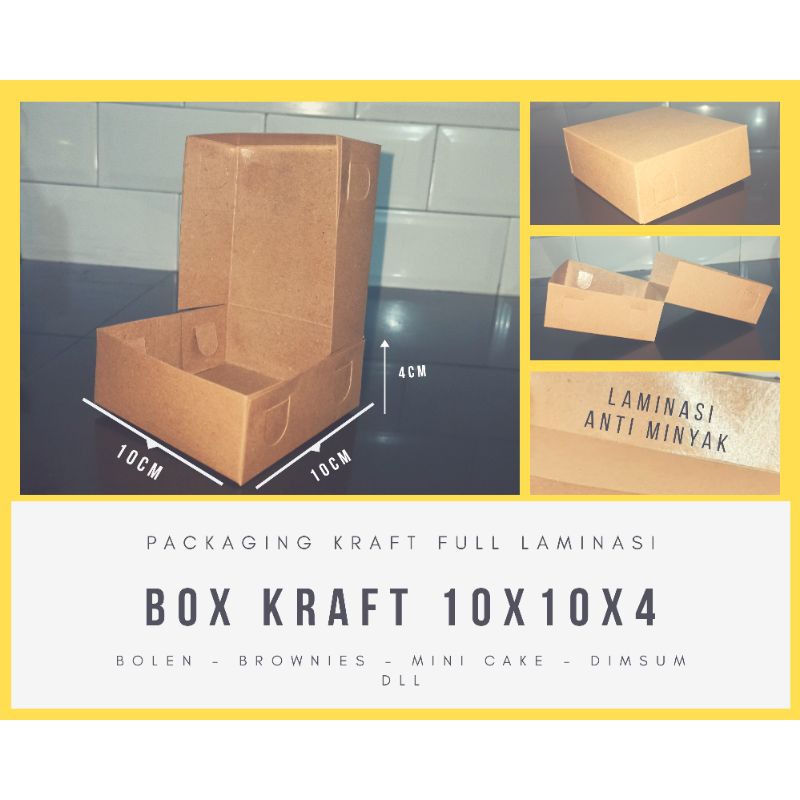Jual DUS BOX 10x10 SIOMAY DIMSUM KRAFT LAMINASI DUS TAKEAWAY PACKAGING ...