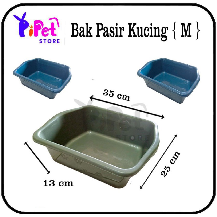 Jual BAK PASIR KUCING Ukuran M (MEDIUM) - (35x25x13 cm) | Shopee Indonesia