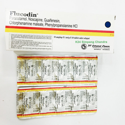 Jual FLUCODIN Strip Tablet Obat Demam Batuk Pilek Dewasa 1 strip isi 10 ...