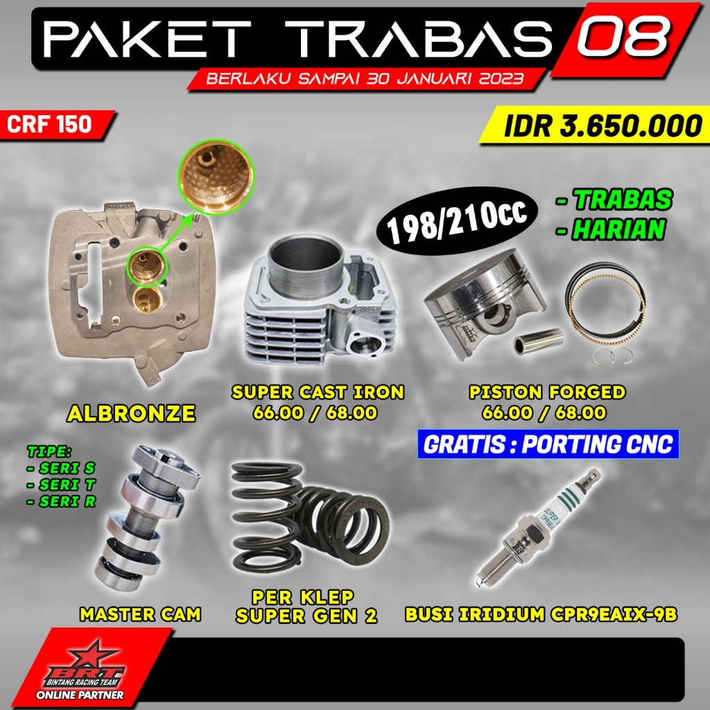 Jual PAKET BORE UP CRF 150 | 198/210 CC | BRT | Shopee Indonesia