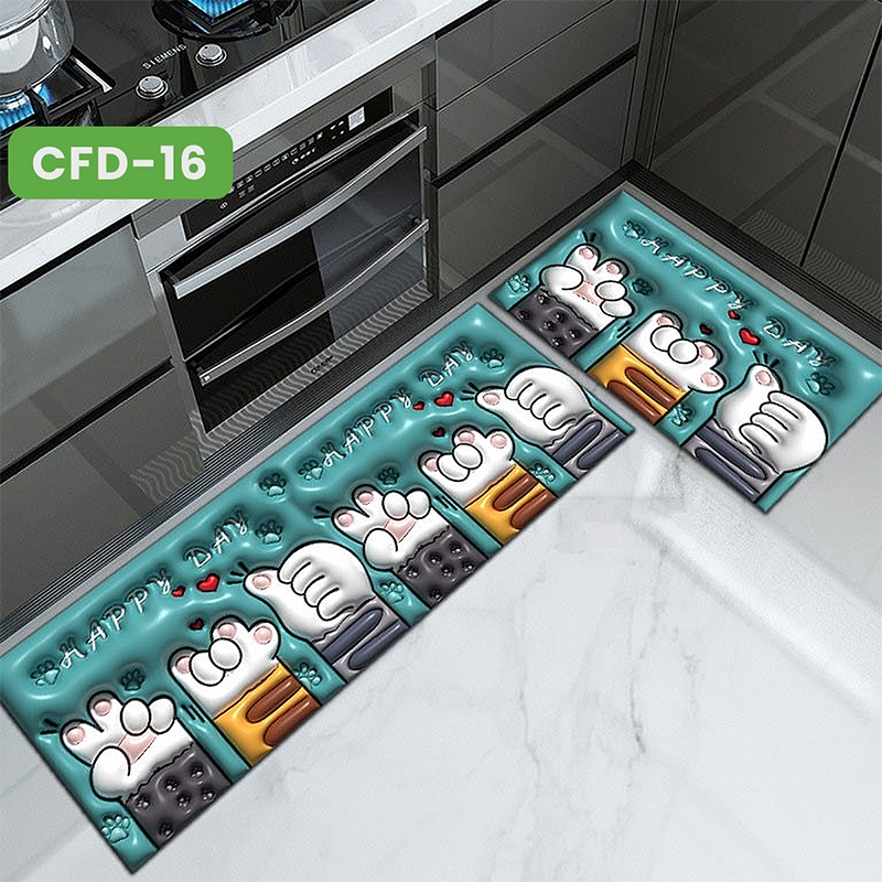 Jual Keset Kaki Motif Kitchen Mat Rugs Keset Nyerap Air Keset Dapur ...