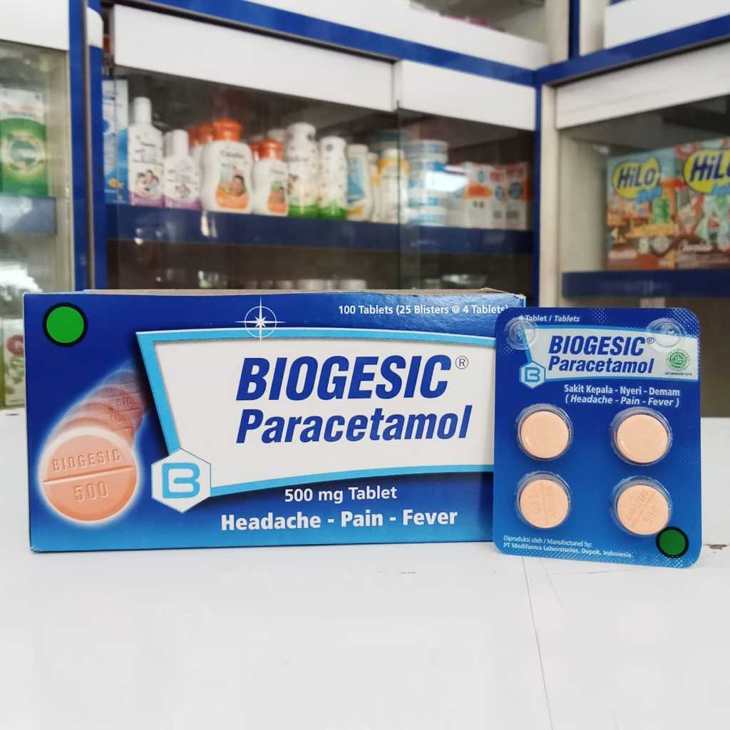 Jual BIOGESIC Paracetamol isi 4 tablet | Shopee Indonesia