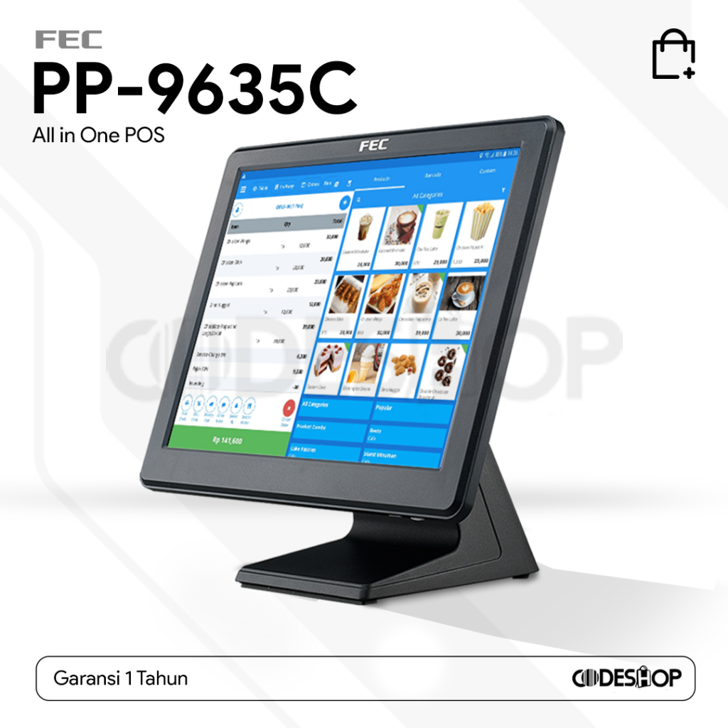 Jual Mesin Kasir FEC PP-9635C All in One POS Windows PP9635C Single Display | Shopee Indonesia