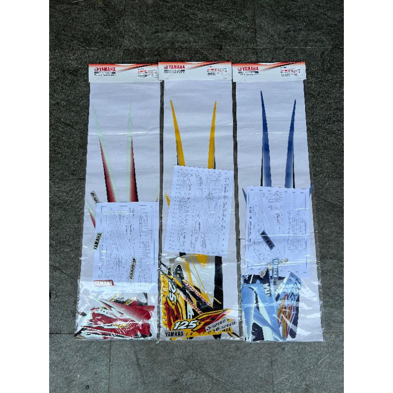 Jual STIKER YAMAHA 125Z 5BU ORIGINAL HLY GRAPHIC SET STRIPING BODY ...
