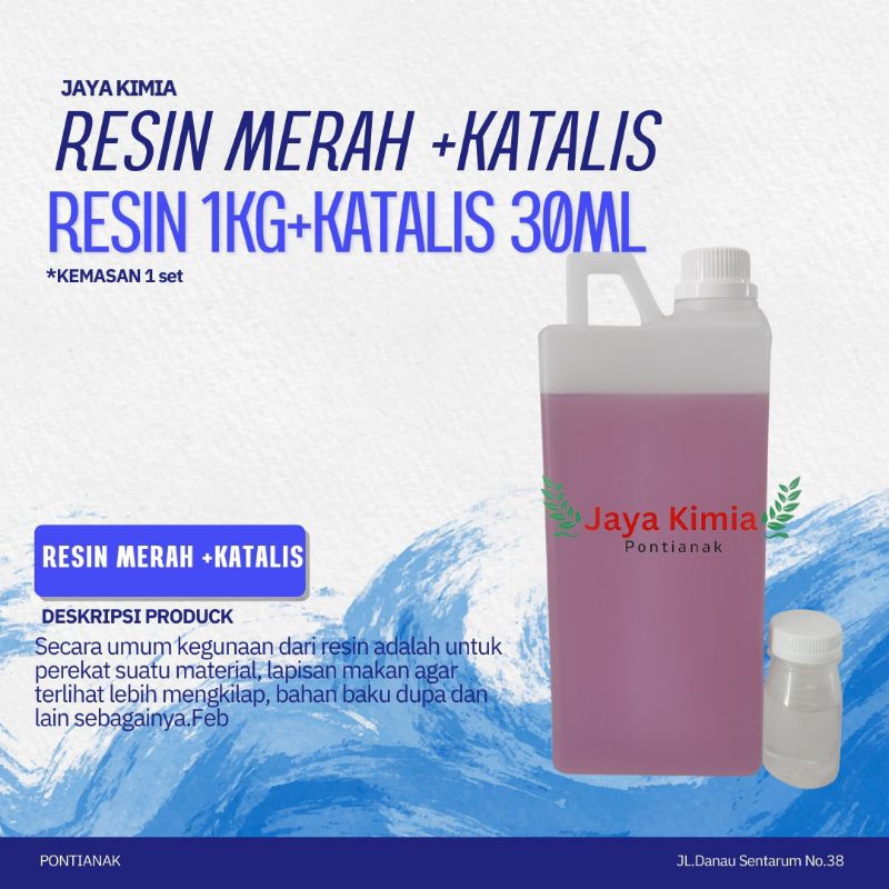 Jual Resin merah+katalis 1set/Resin polyester Merah/resin fiberglass ...