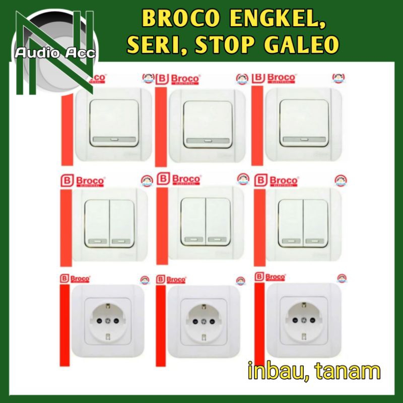 Jual BROCO GALEO SAKLAR ENGKEL/SERI/STOP KONTAK | Shopee Indonesia