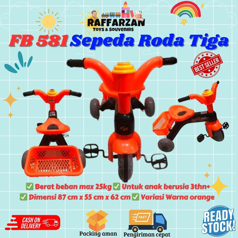 Jual Sepeda Roda Tiga Balance Bike FB 581 Sepeda Anak Keranjang Sepeda Kayuh Mainan Anak Ride On ...
