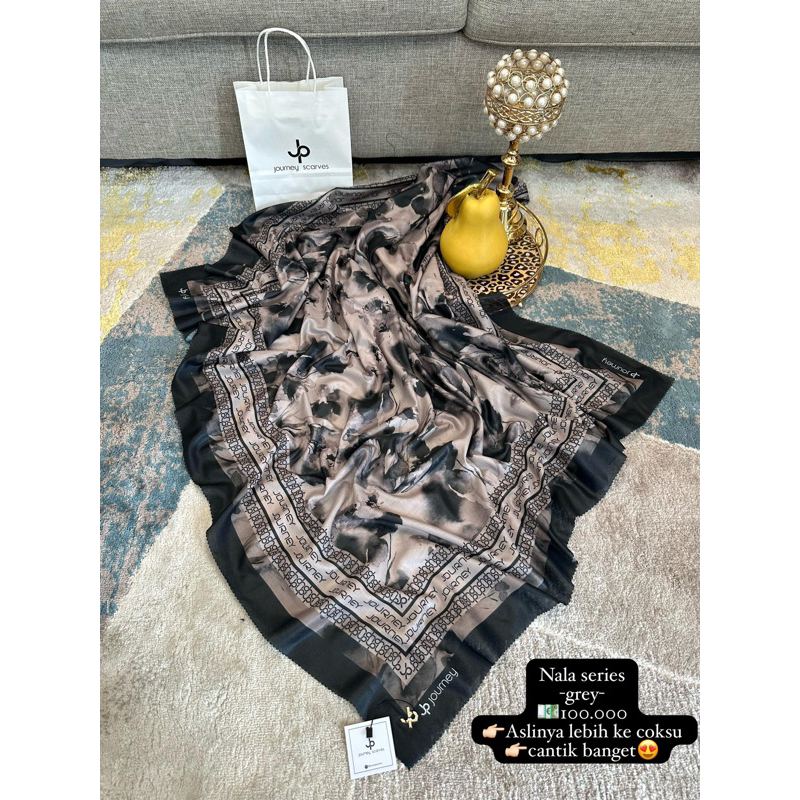 Jual NALA SERIES JOURNEY SCARVES (Nala green, maroon, grey, teracotta ...