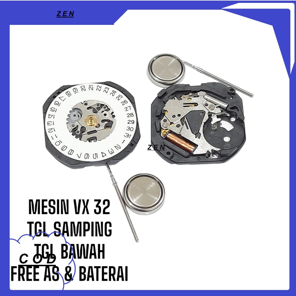 Jual Mesin VX32 mesin jam tangan vx32 vx 32 vx-32 mesin jam mirage tanggal samping dan tanggal ...
