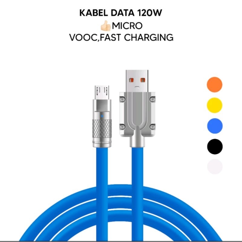 Jual KABEL DATA 6A USB TO MICRO 120W / 120 WATT SUPER FAST CHARGING ...