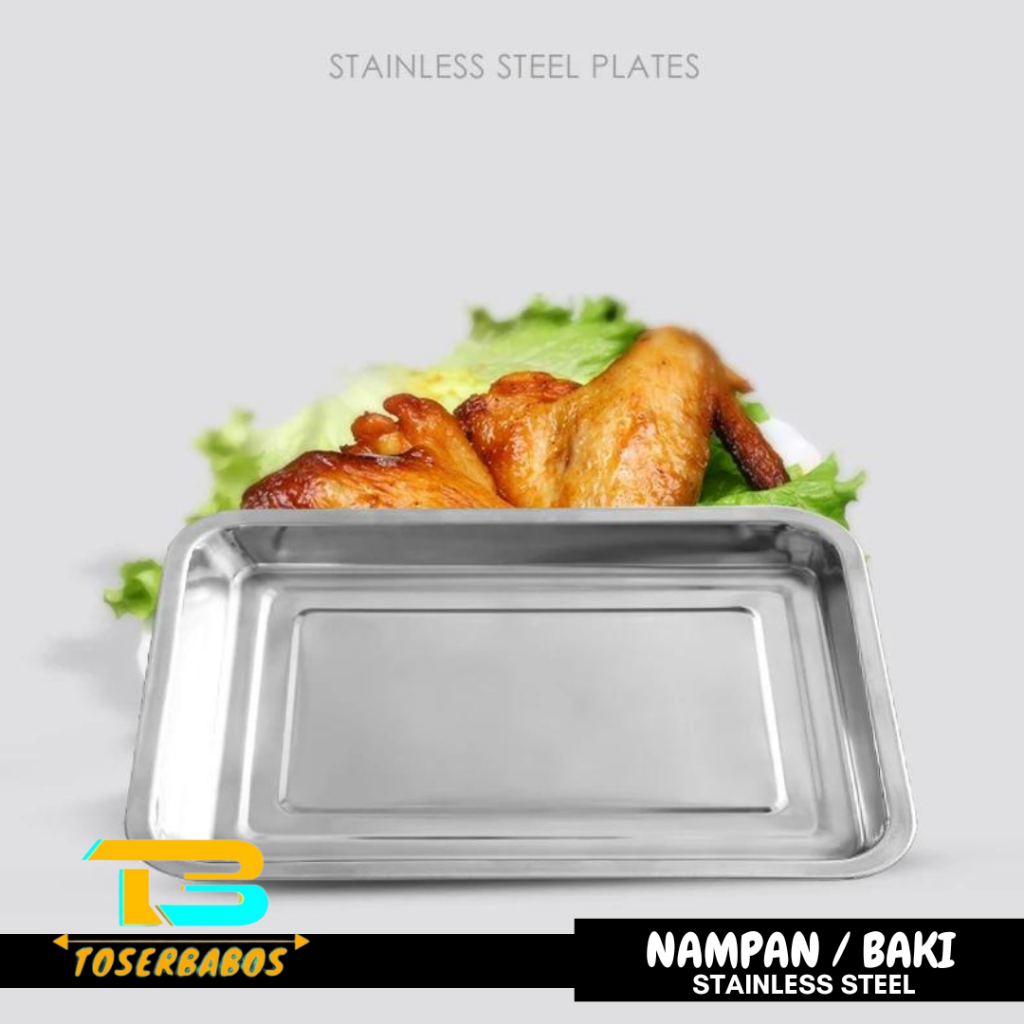 Jual Nampan Baki Stainless Steel | Shopee Indonesia