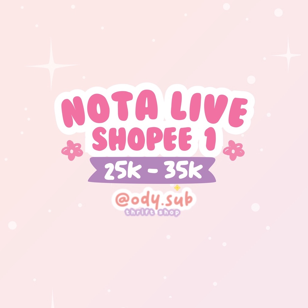 Jual Σ Paling Popular NOTA LIVE SHOPEE 1 | Shopee Indonesia