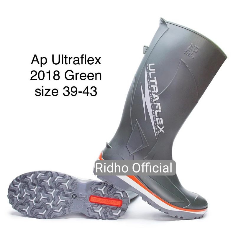 Jual Sepatu AP boots 2018 Hijau Gelap Boot Ultraflex Karet PVC anti ...