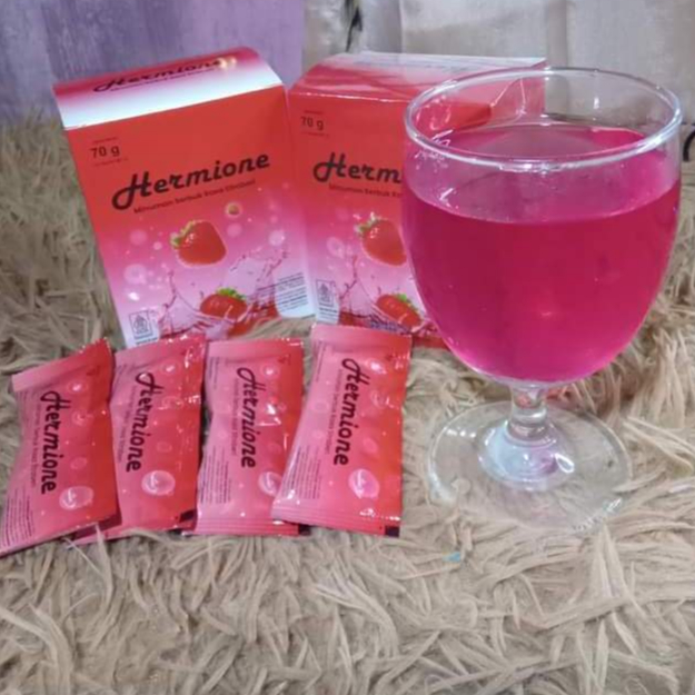 Jual SUPLEMEN PEMUTIH KULIT HERMIONE COLLAGEN DRINK 1 BOX ISI 10 SACHET ...
