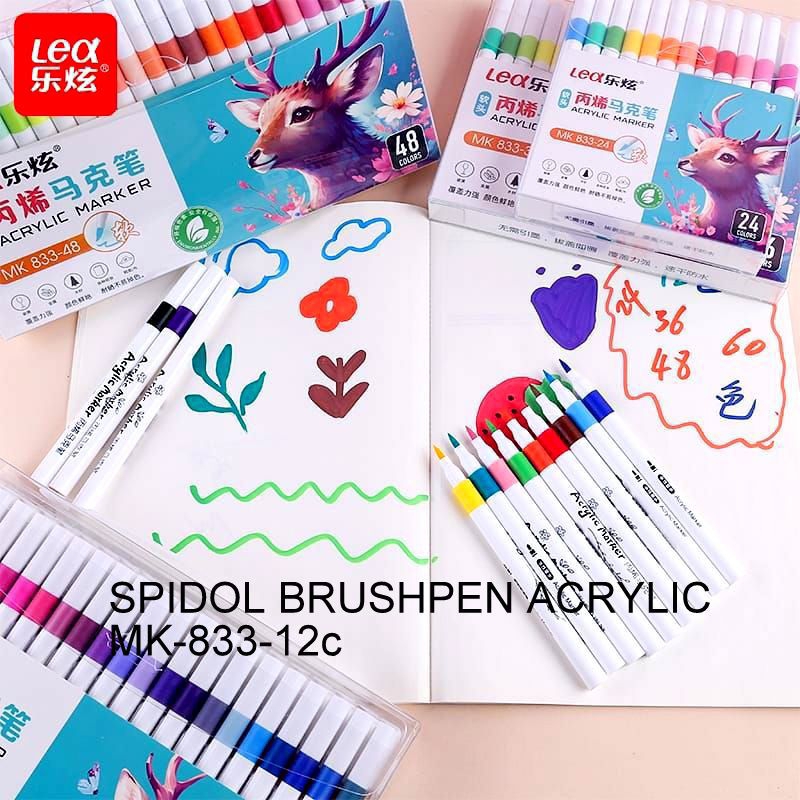 Jual Acrylic Marker MK 833 12 Colors / Spidol Akrilik MK 833 12 Warna ...