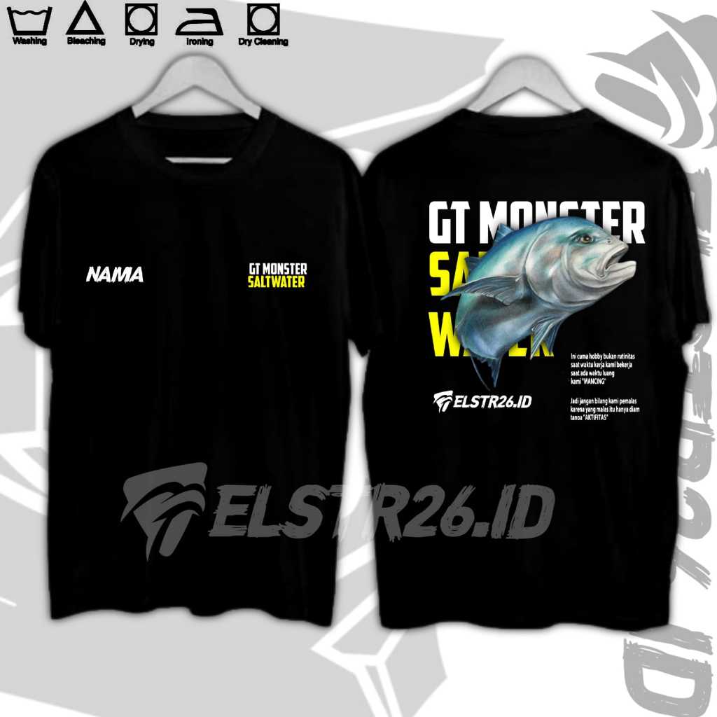 Jual ELSTORE26. ID Tshirt Fishing Distro GT MONSTER | Kaos Mancing | Free Tambah Nama Sendiri ...