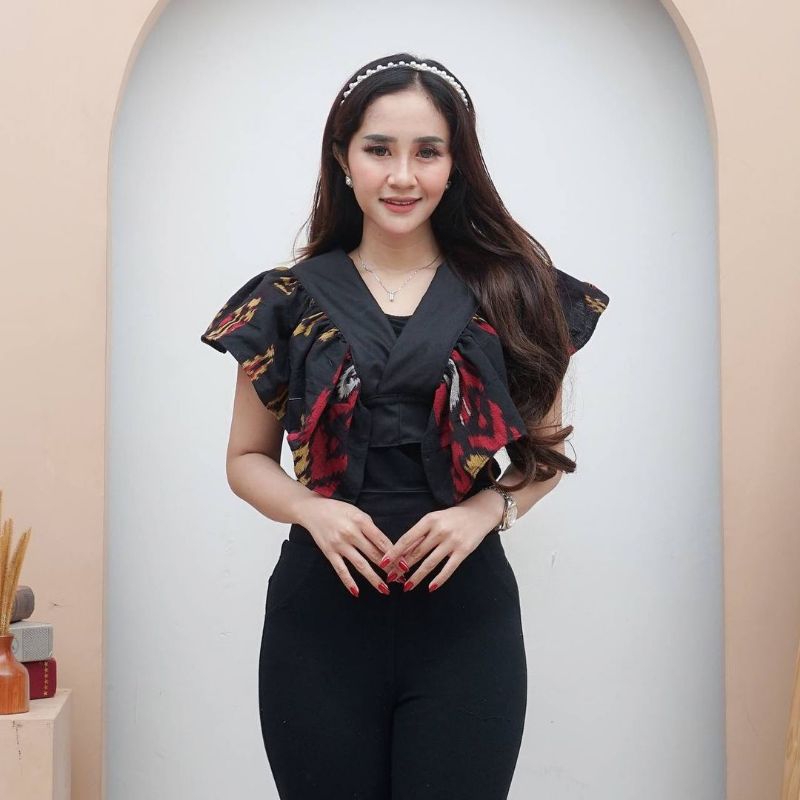 Jual (READY STOK) outer Rompi tenun wanita - outerwear kekinian terbaru ...