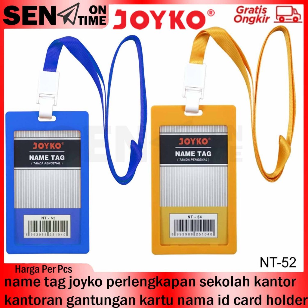 Jual name tag joyko perlengkapan sekolah kantor gantungan kartu nama id ...