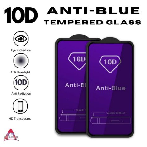 Jual MINIMAL PEMBELIAN 10 PCS | TEMPERED GLASS TG BLUE 10D ANTI RADIASI ...